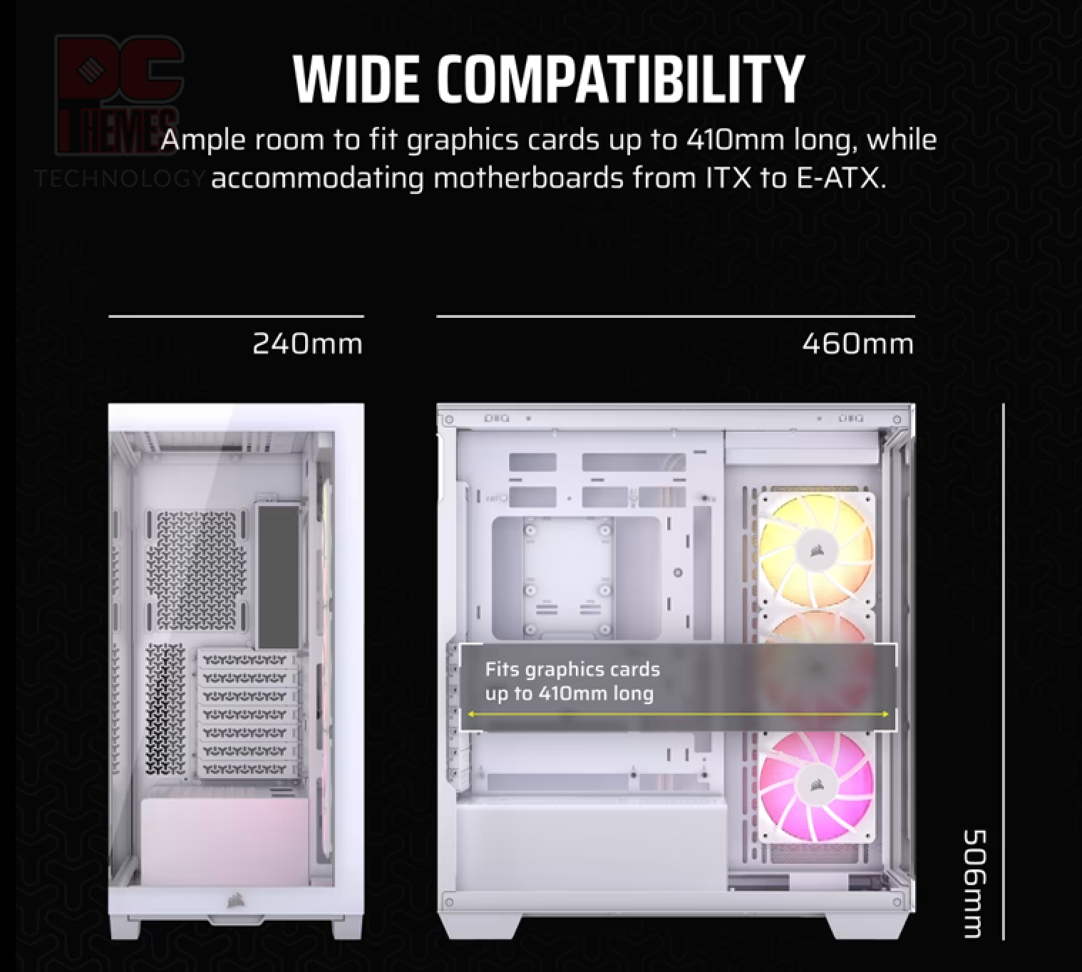 CORSAIR 3500X RGB Tempered Glass Mid-Tower PC Casing - White