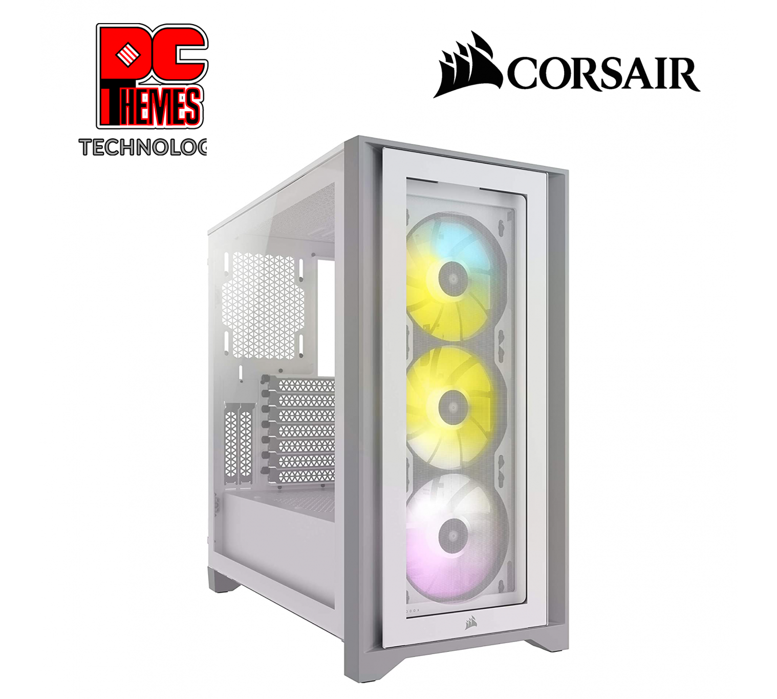 CORSAIR 4000X RGB TG White Casing