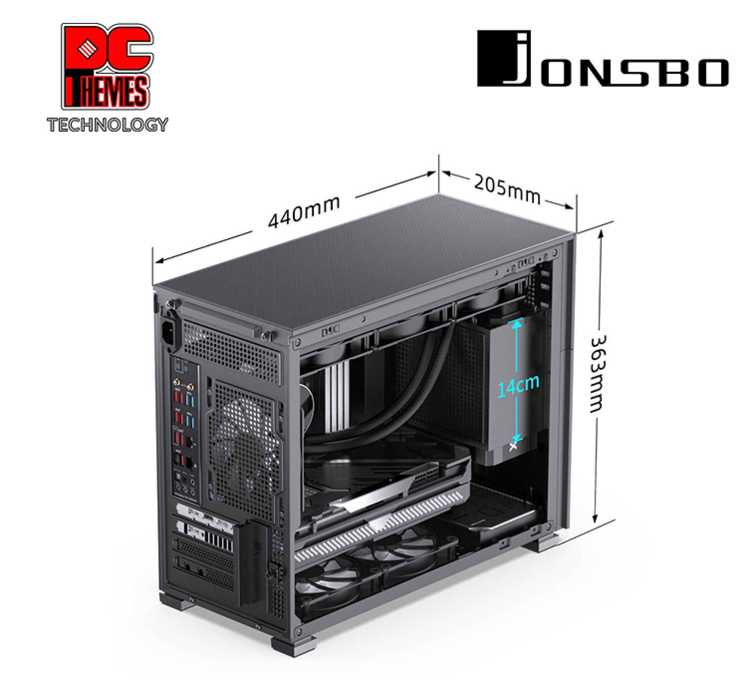JONSBO D31 STD MICRO TEMPERED GLASS CASING - [BLACK]