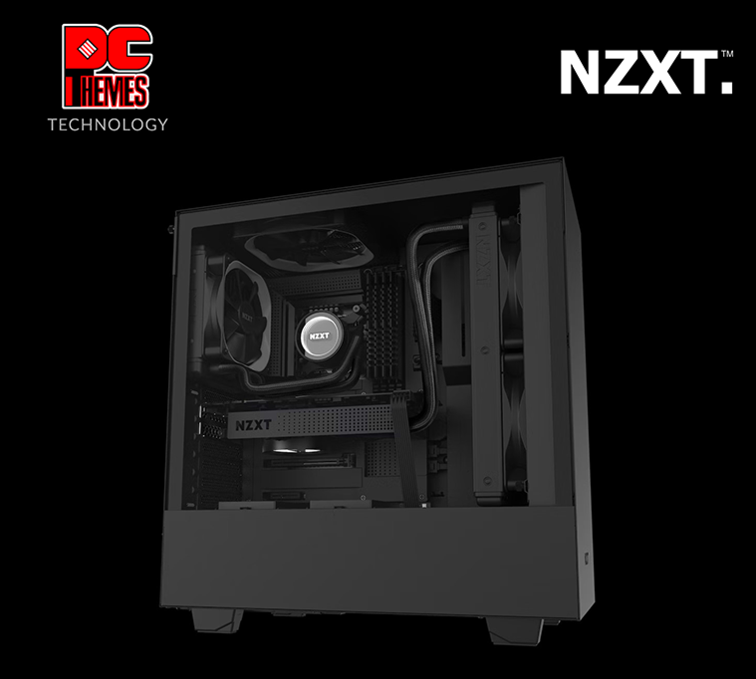 NZXT H510 Tempered Glass Casing - [Black] UPC:815677014757