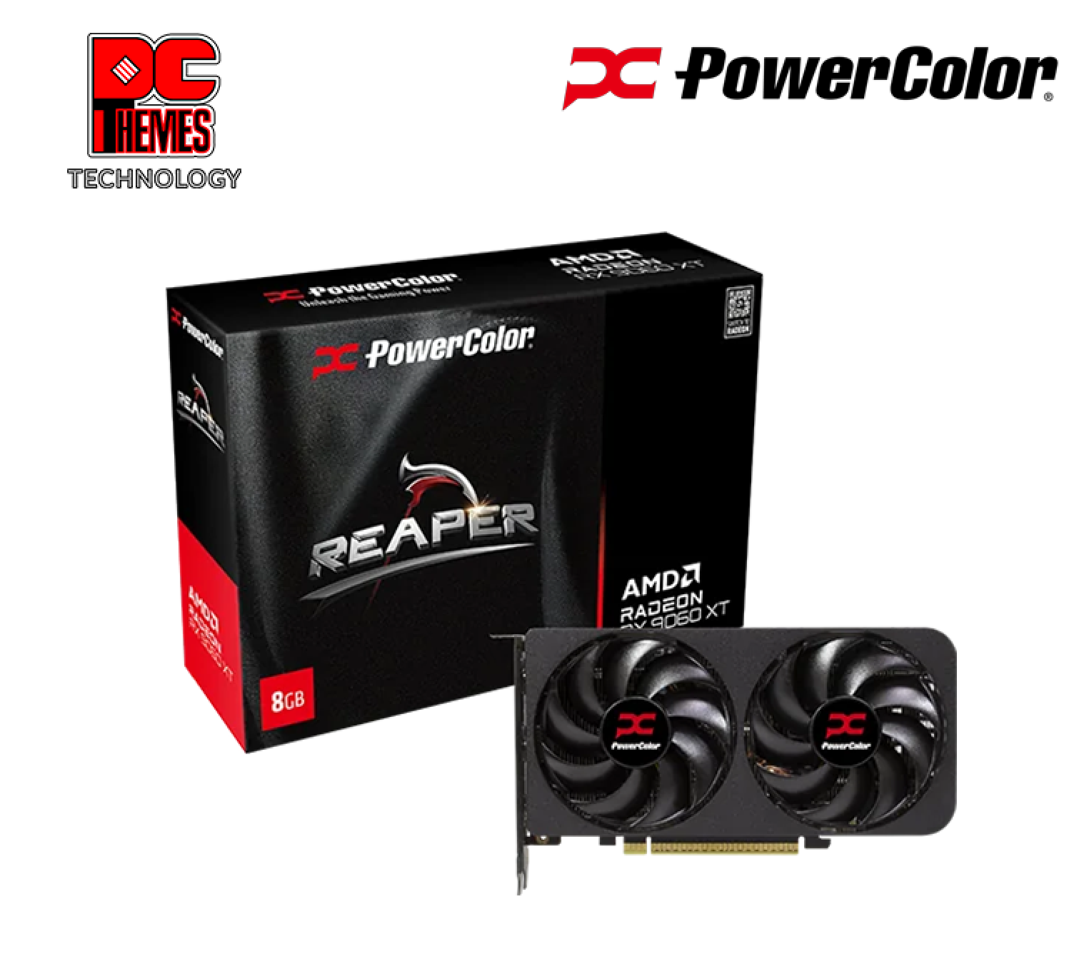 POWER COLOR Reaper AMD Radeon™ RX 9060 XT 8GB GDDR6 Graphics Card - Black