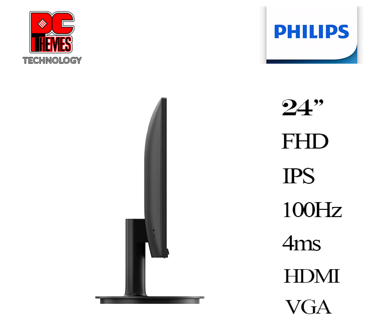 PHILIPS 24" 241V8B 100Hz IPS, Full HD, 100Hz, Flatscreen Monitor